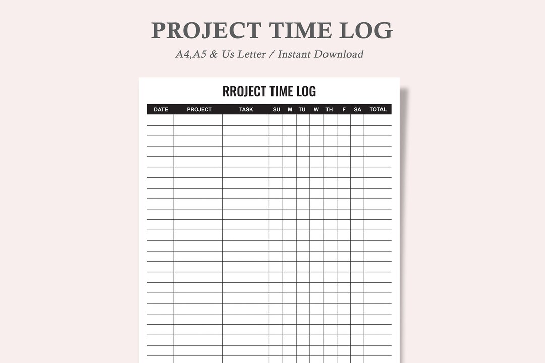 Project Time Log,project Planner,project Progress Tracker,project Task ...