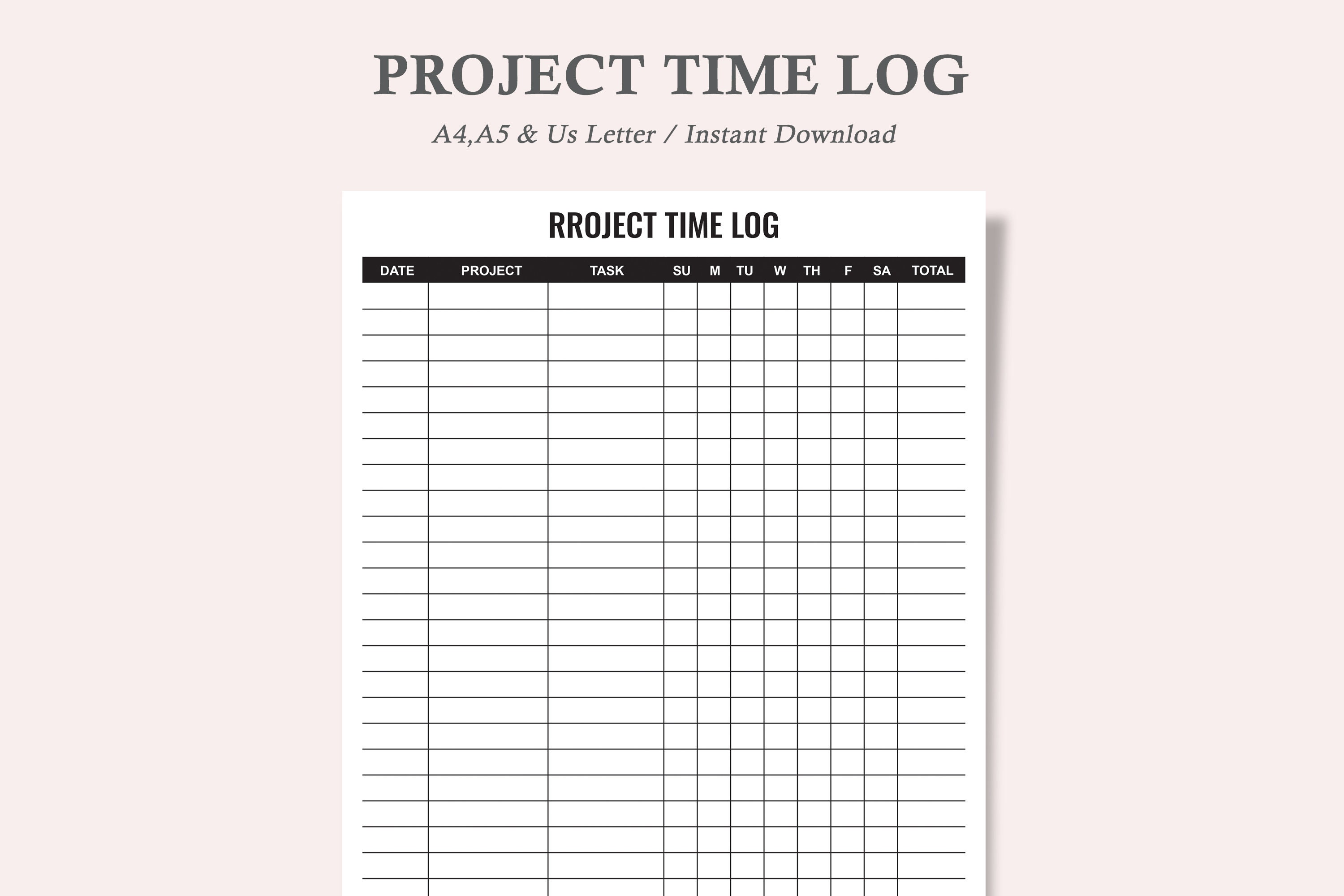 Project Time Log,project Planner,project Progress Tracker,project Task ...