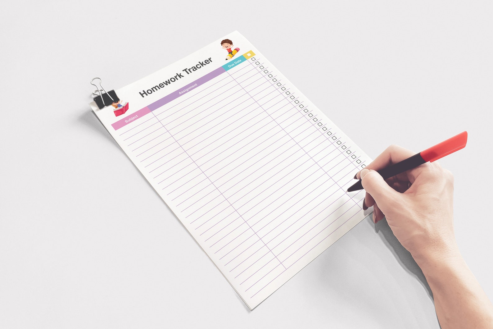 Homework Chart,homework Log,homework Organizer,daily Homework Chart ...