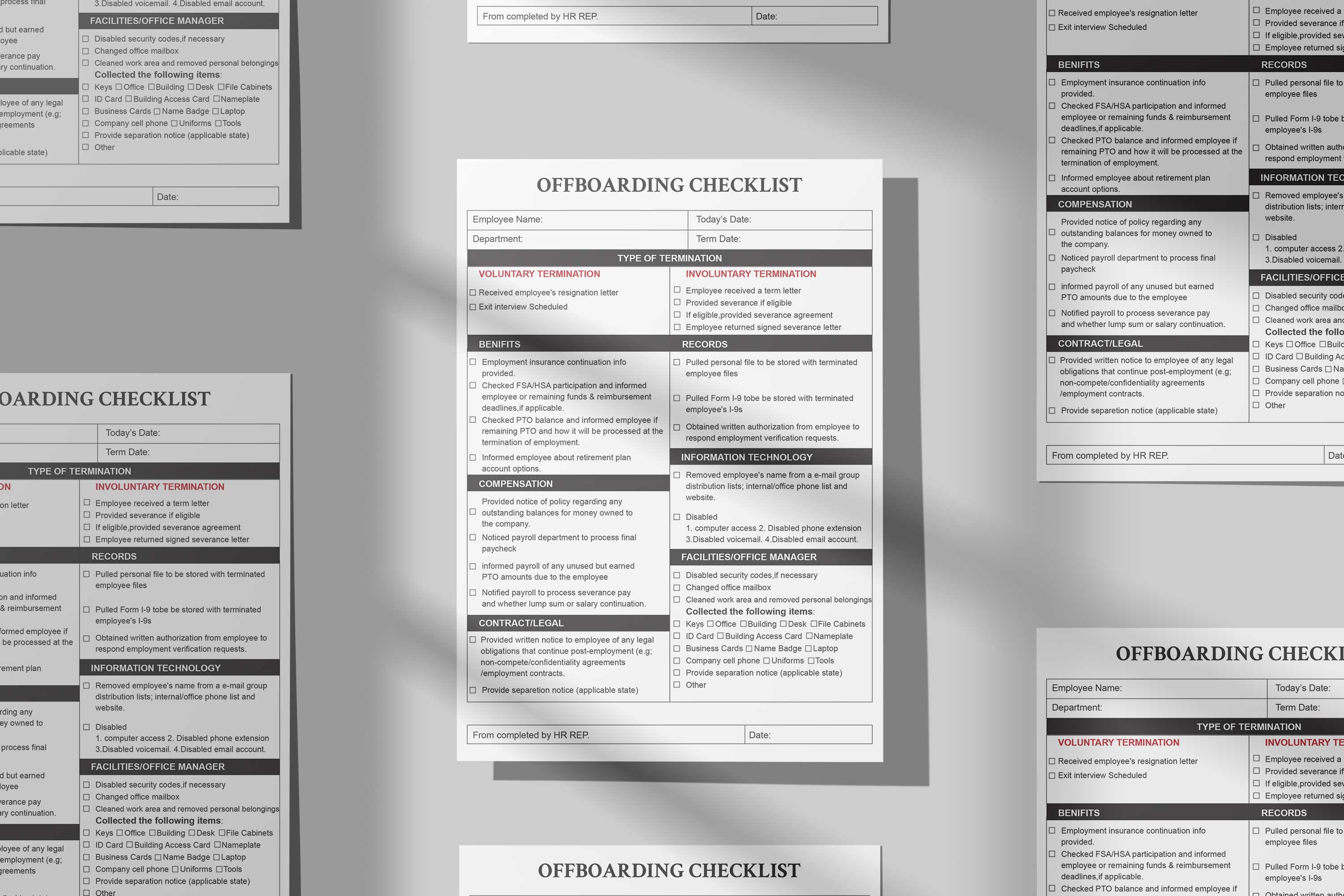 Offboarding Checklist,offboarding Checklist Template,employee Offboarding Checklist,it ...