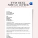 Two Weeks Notice Letter,two Weeks Notice Template,two Weeks Notice,2 ...