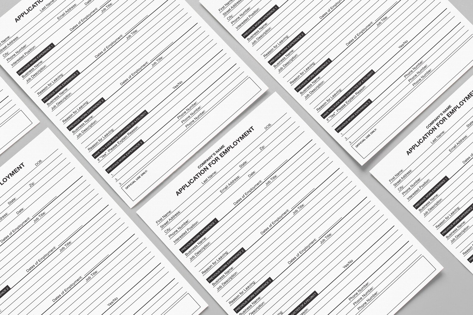 Application For Employmentapplication Formemployment Etsy