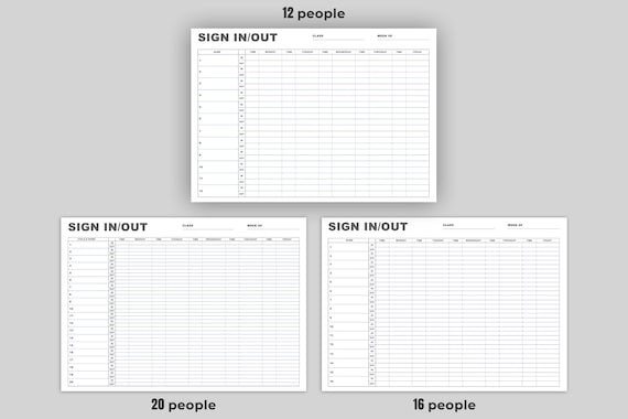 Hoja De Registro De Salida Editable E Imprimible Plantilla De Formato