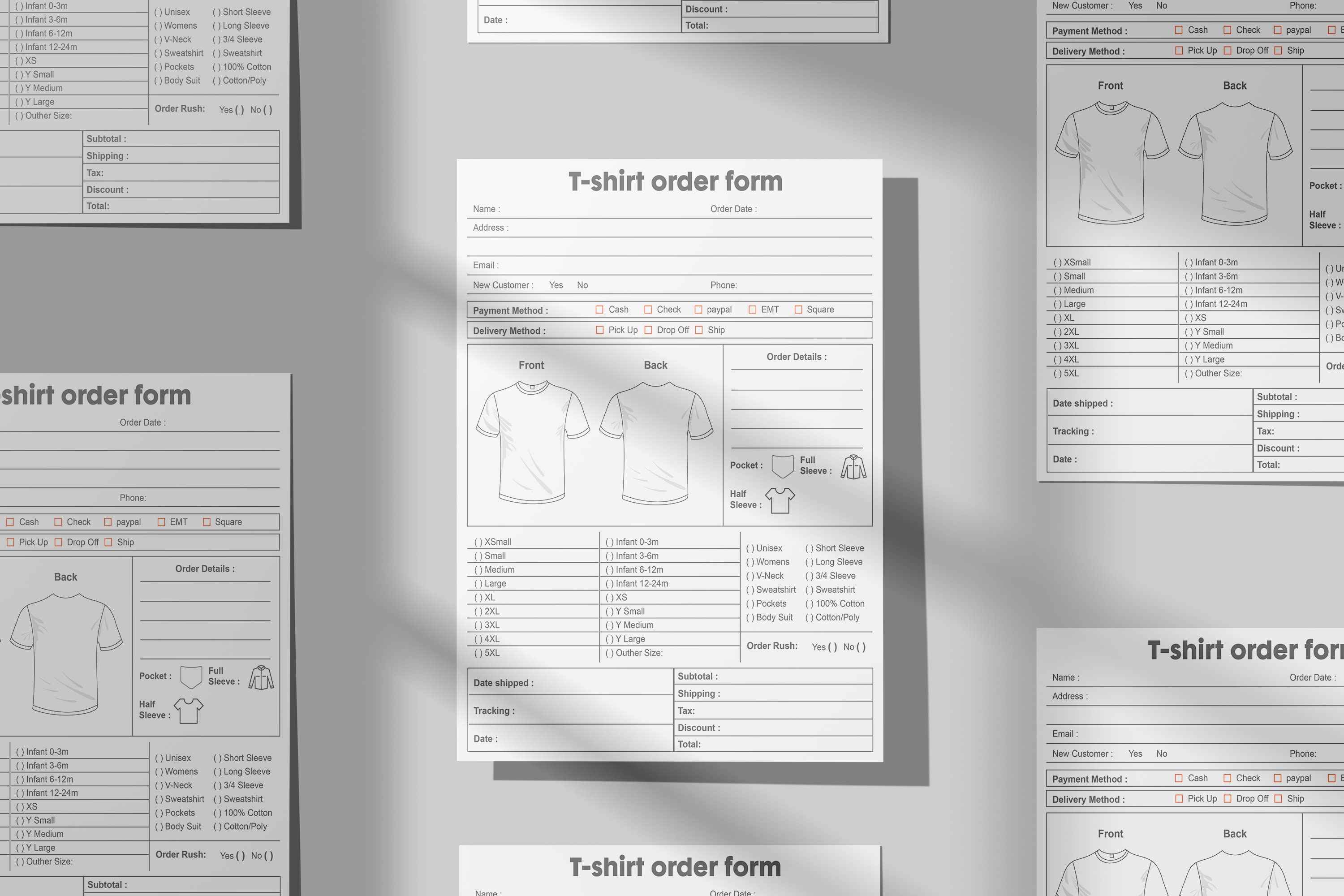 T Shirt Order Form,tshirt Order Form Template,t Shirt Form,tshirt Order ...