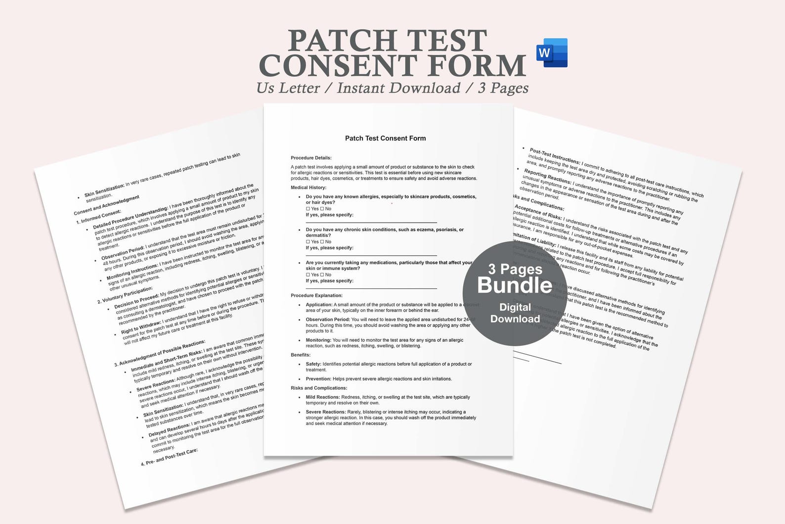 Patch Test Consent Form,patch Test Consent Form Template,patch Test ...