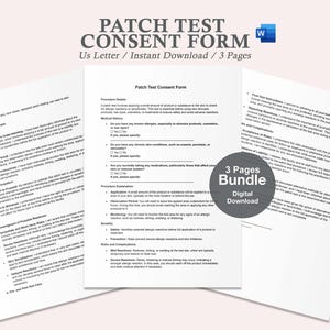 Patch Test Consent Form,patch Test Consent Form Template,patch Test ...