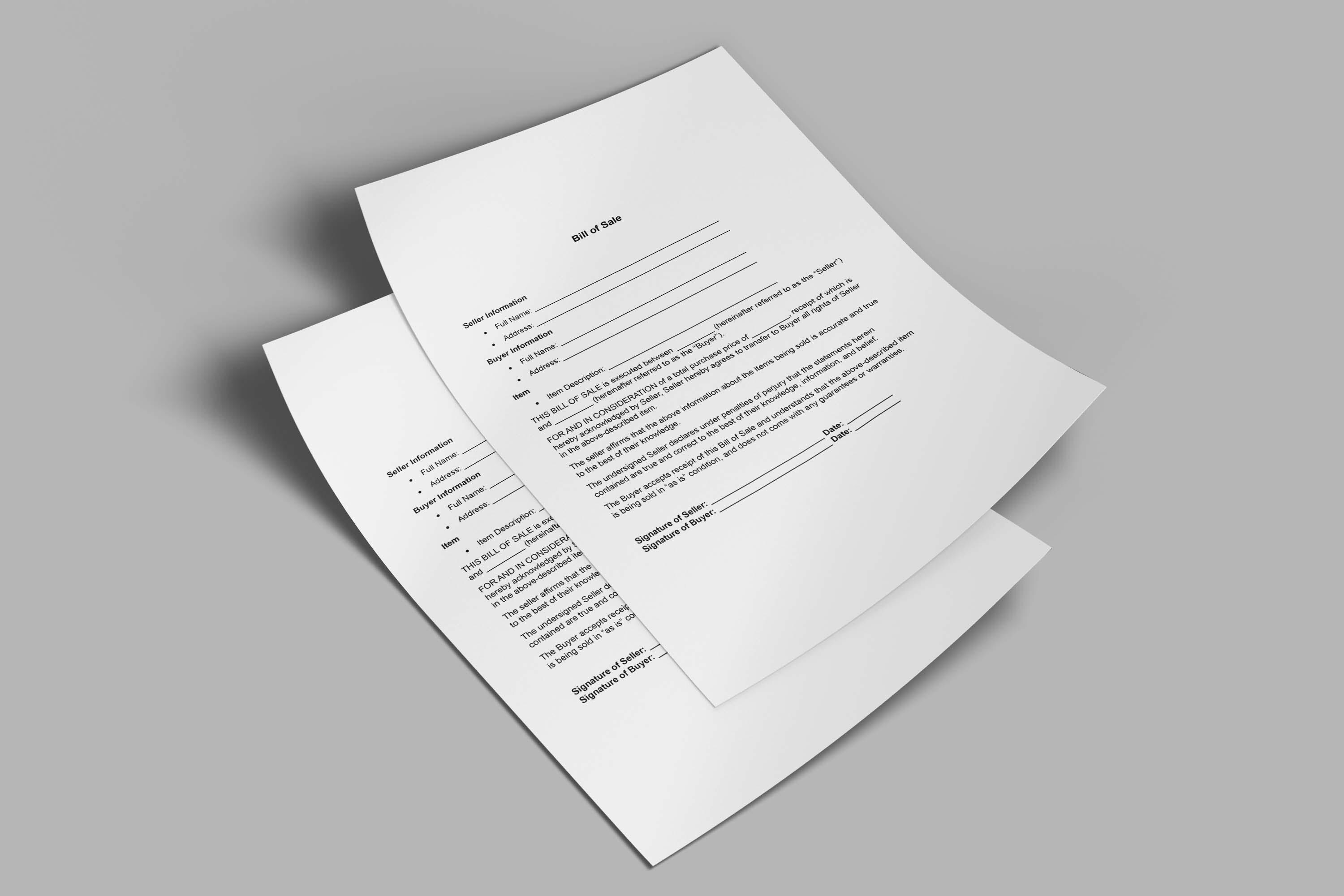 Bill Of Sale Template Wordbill Of Sale Templatebill Of Sale Form 9123