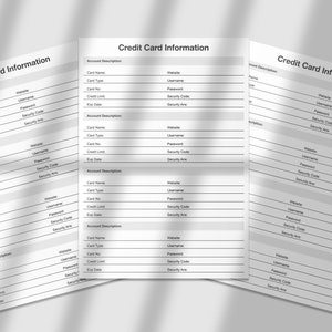 Credit Card Information,bank Account Information,credit Card Insert ...