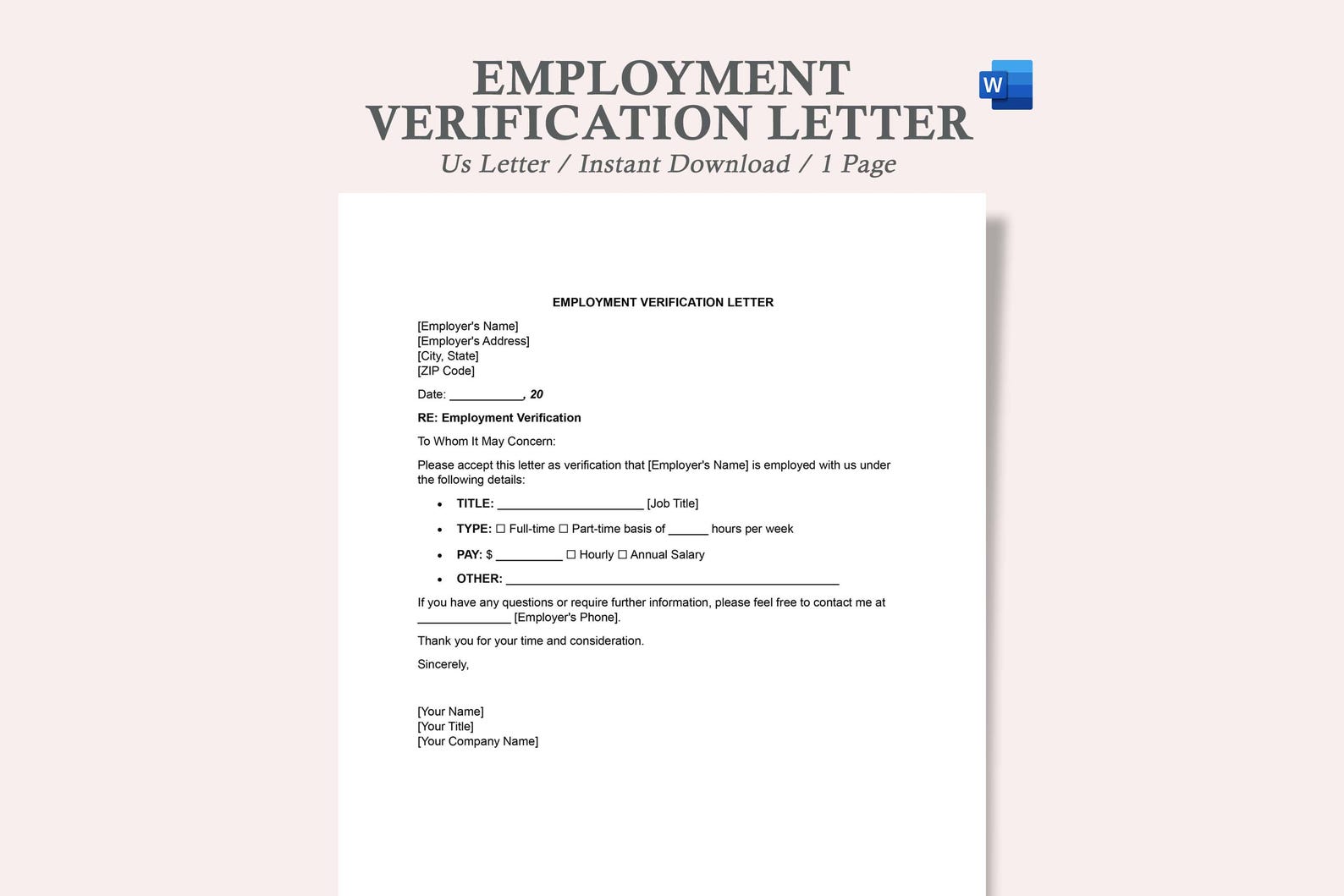 Employment Verification Letter,employment Verification Letter Template ...