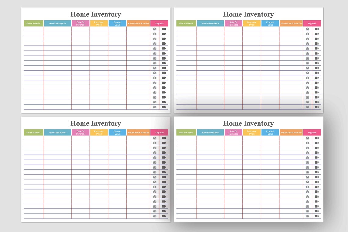 Home Inventory,home Organization,home Management,home Binder,home ...