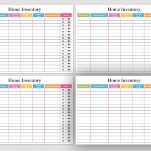 Home Inventory,home Organization,home Management,home Binder,home ...
