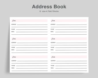 Personal Phone Book | Etsy