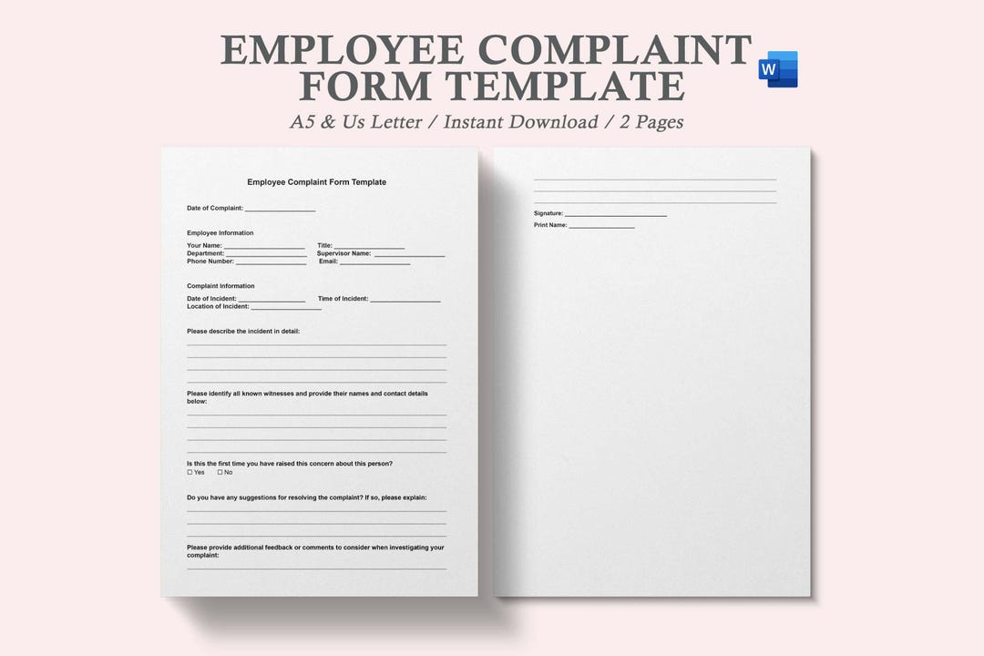 Employee Complaint Form Template,employee Complaint Form Template Word ...
