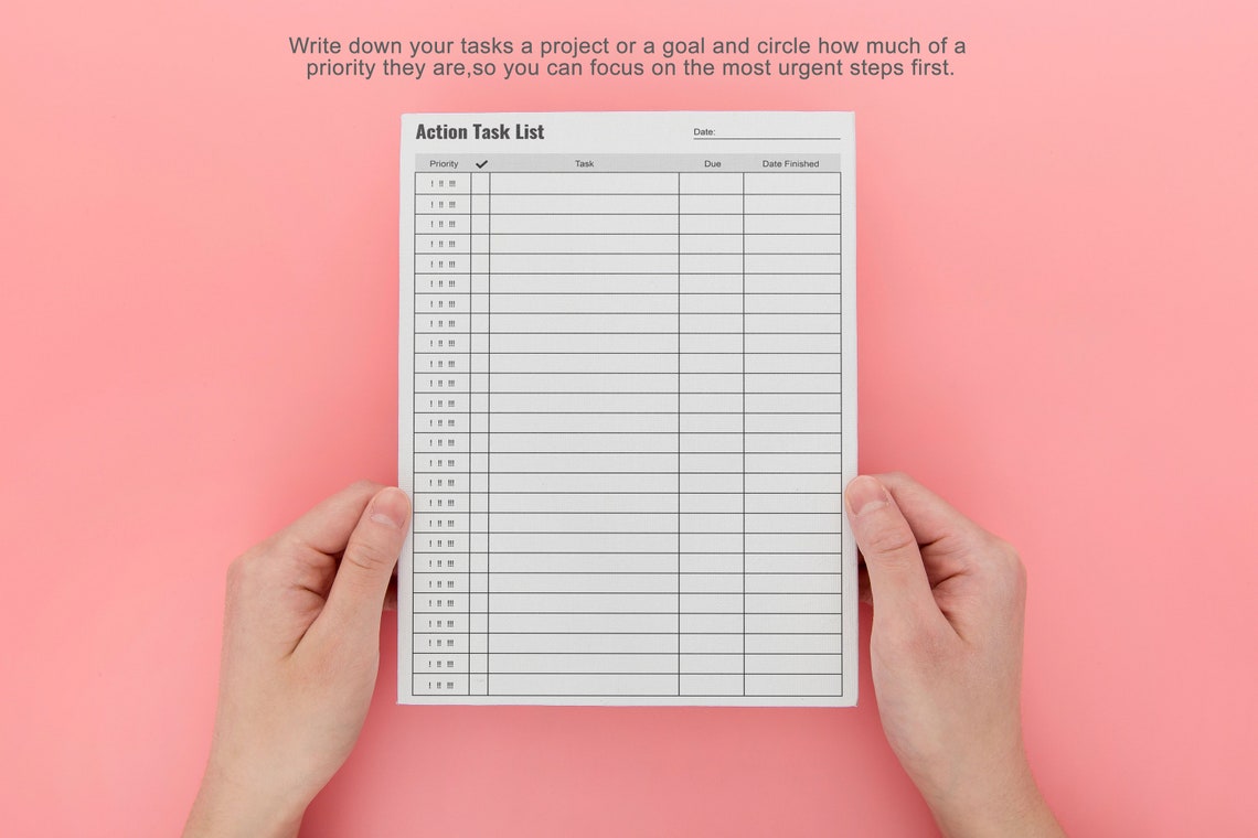 Action Task List,task List,task Tracker,daily Task List,task to Do List ...