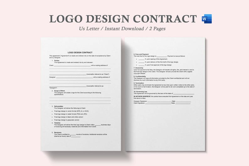 Logo Design Contract,logo Design Contract Template,logo Design Contract ...