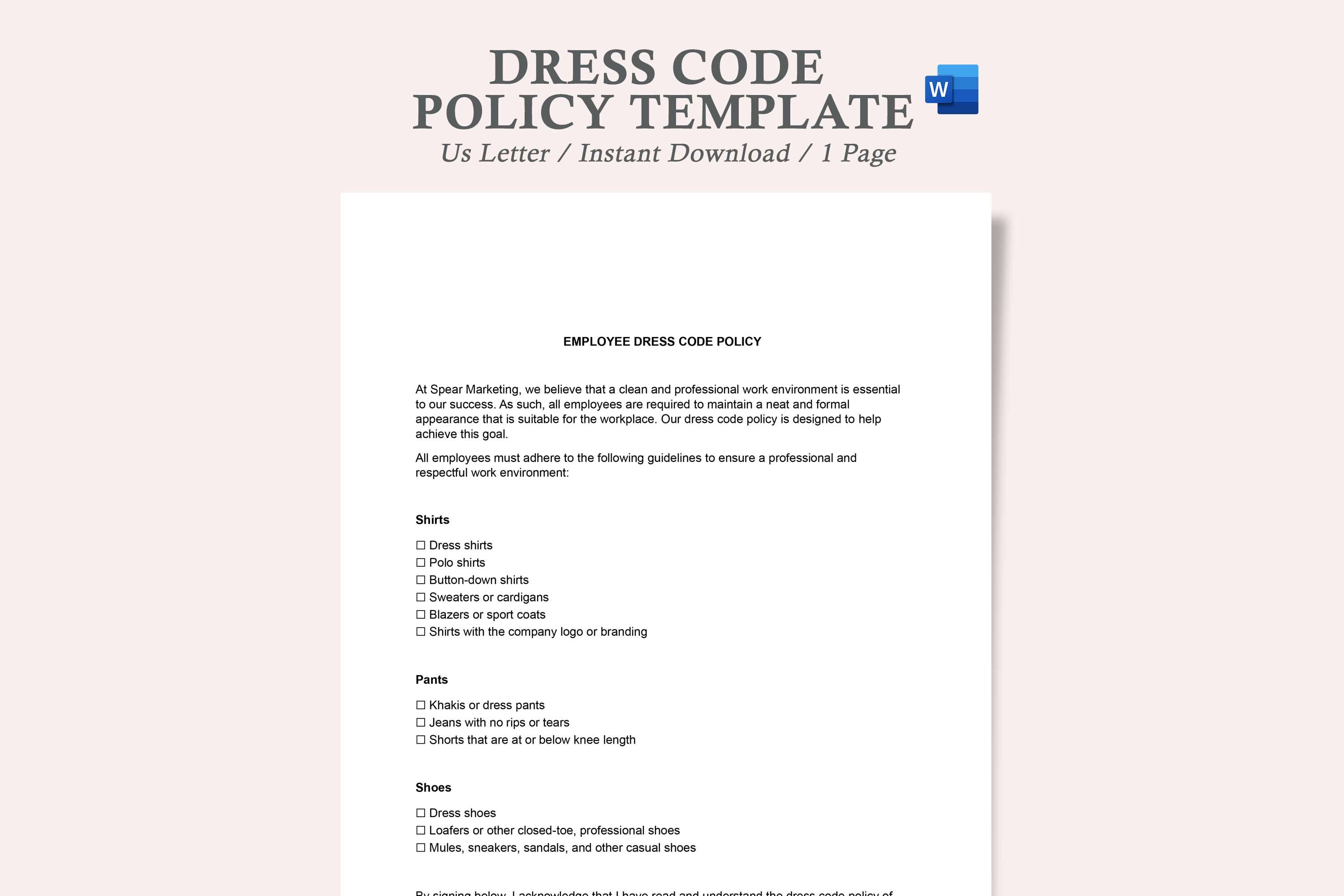 Employee Dress Code Policy