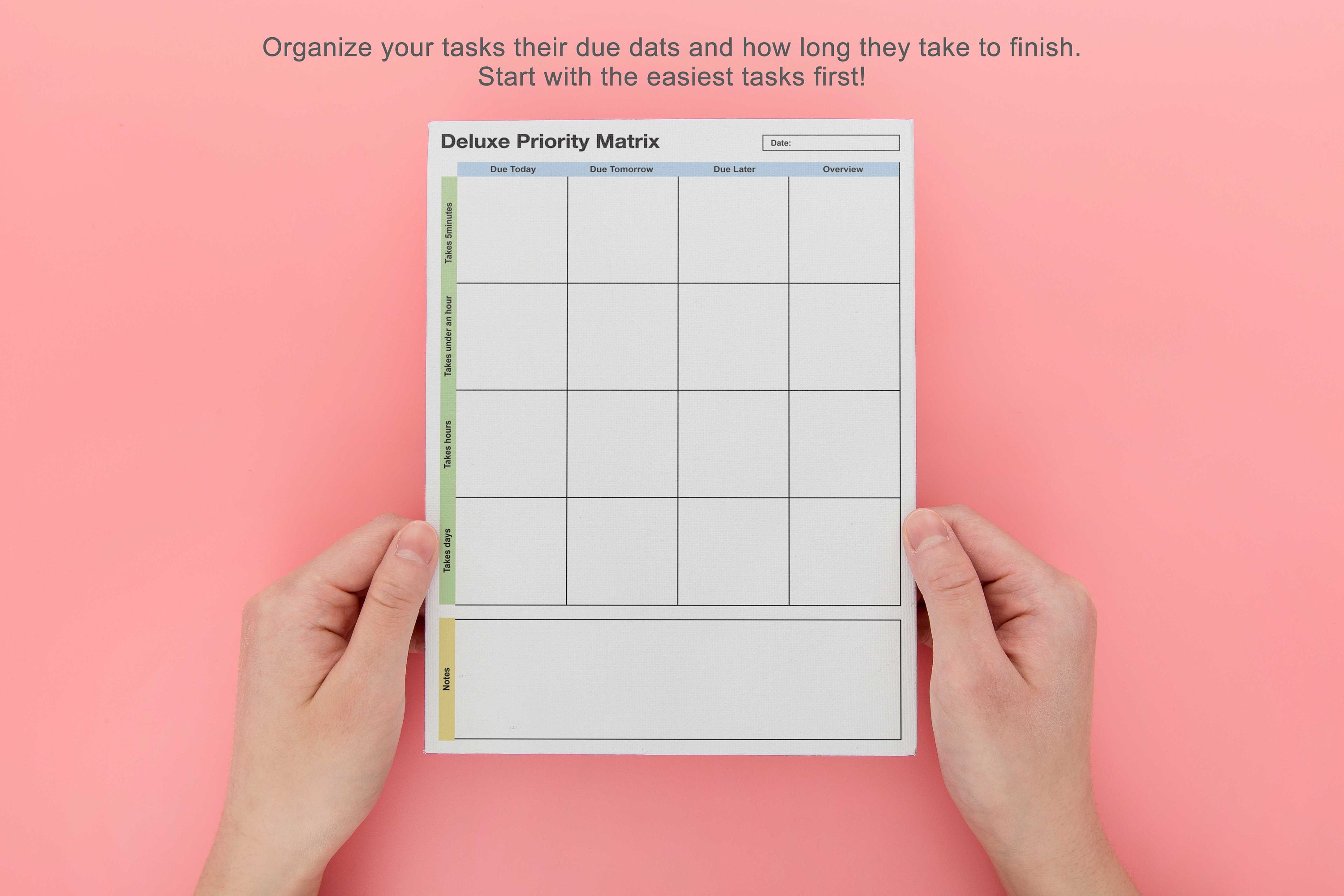 Priority Matrix Printable Pack,eisenhower Productivity Matrix ...