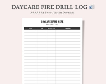 Fire Drill Record - Etsy