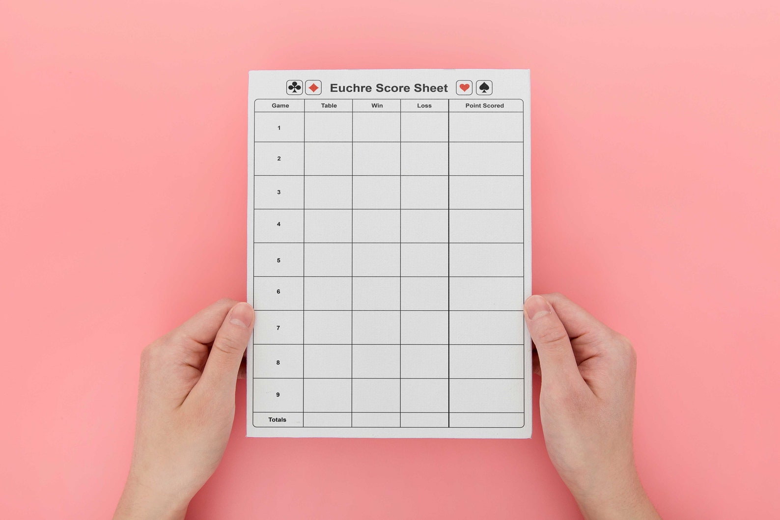 Euchre Score Sheet,euchre Score Cards Printable,euchre Tournament Score ...