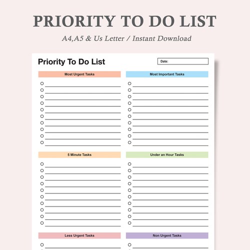 Project Planner to Do List Organizer Printable - Etsy