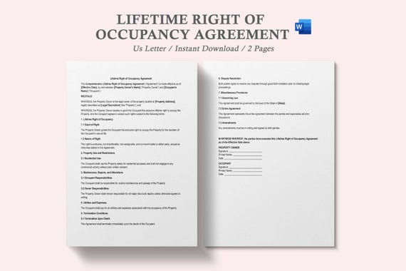 Occupancy Agreement Template