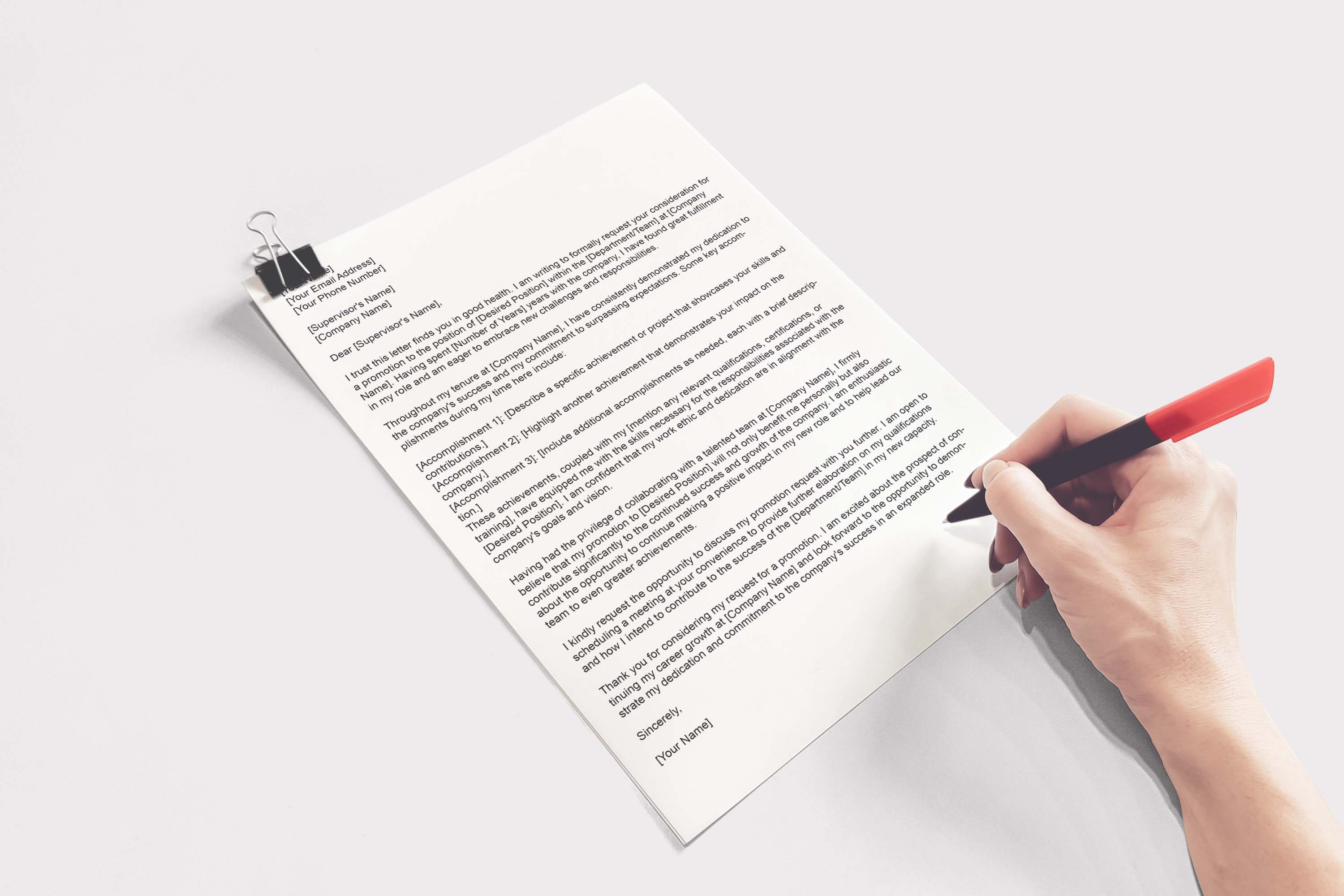 Promotion Request Letter,promotion Offer Letter Template,promotion ...