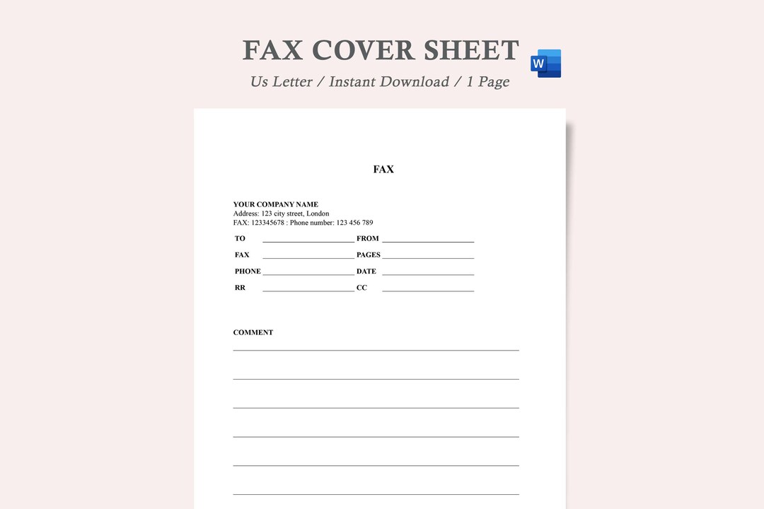 Fax Cover Sheet,fax Cover Sheet Template,fax Cover Sheet Template Word ...