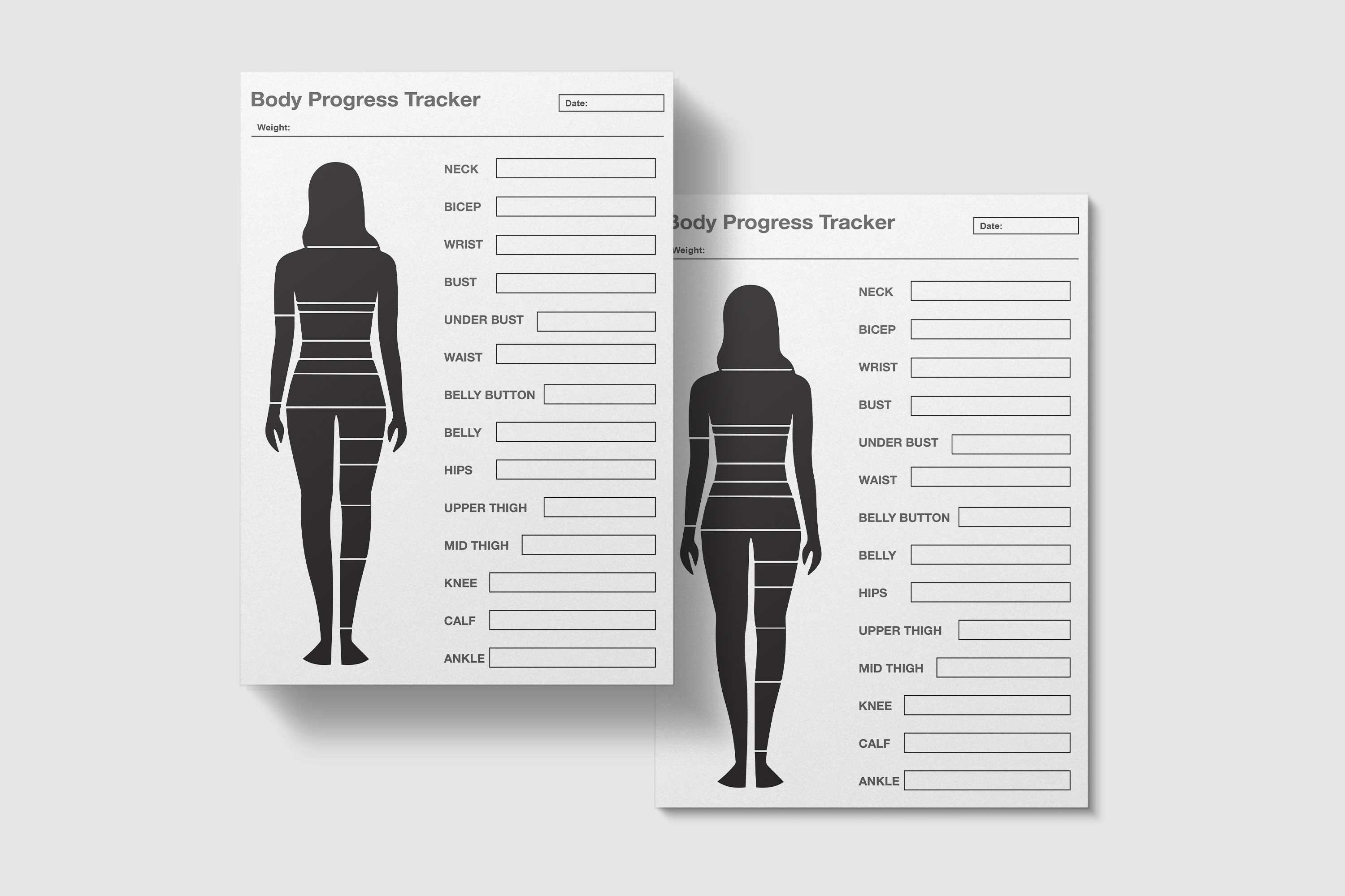 Body Measurement Tracker,body Measurement Tracker Printable,body ...
