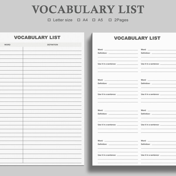 Word Chart - Etsy UK