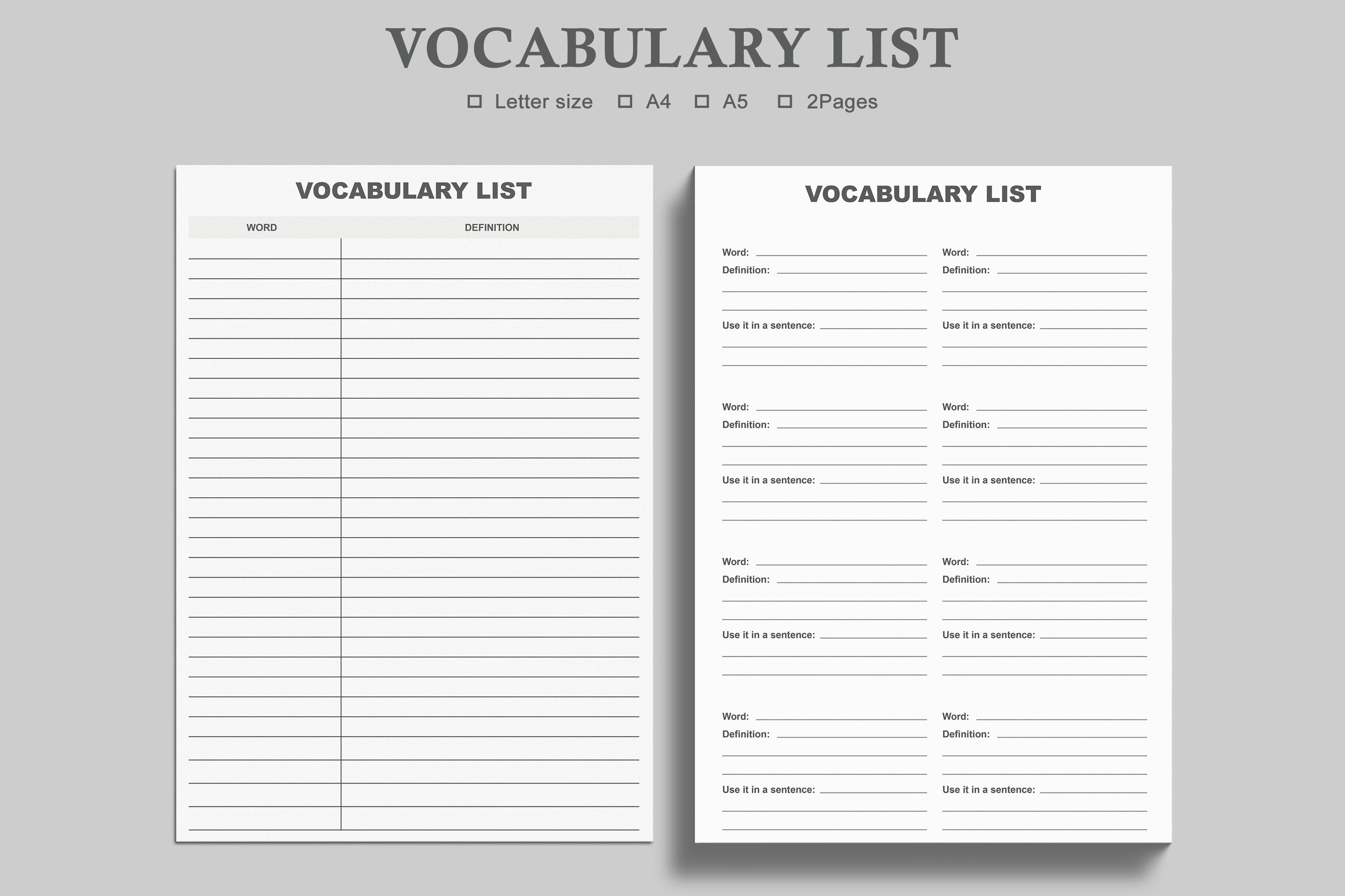 Vocabulary List,kindergarten Vocabulary List,english Vocabulary List ...