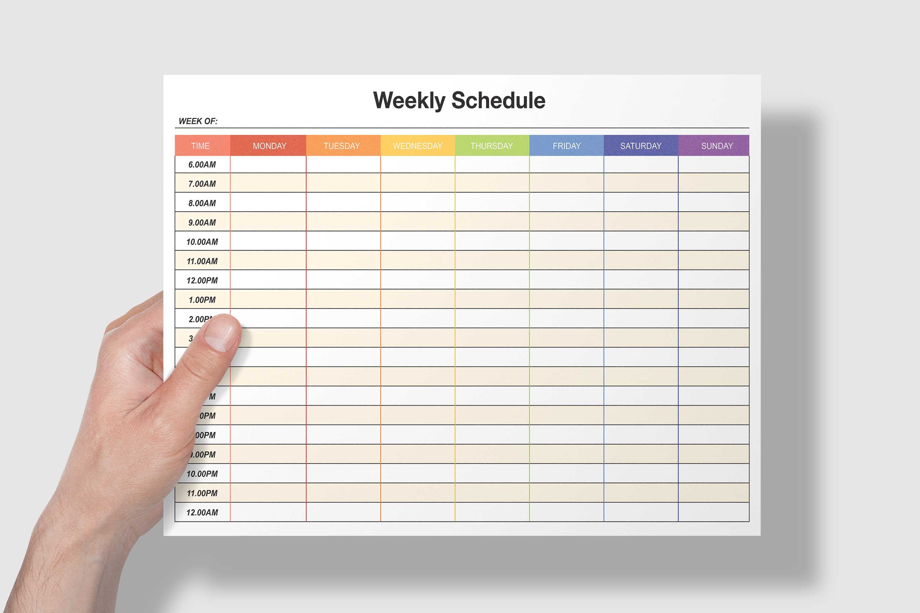 Weekly Timetable Planner,hourly Weekly Schedule Template,weekly Hourly ...