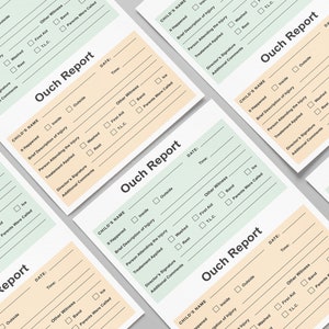 Ouch Reportdaycare Providerstarting a Daycareprintable - Etsy