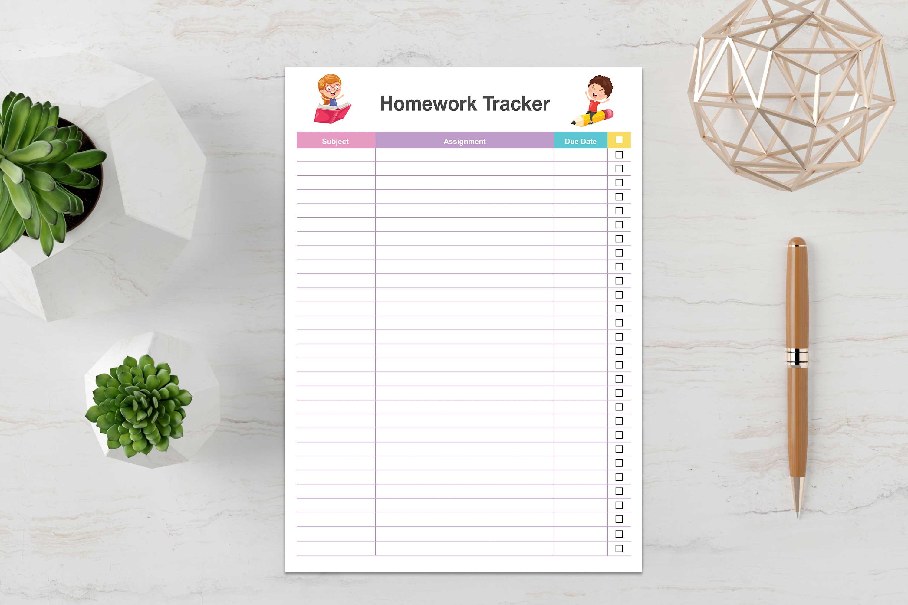 Homework Chart,homework Log,homework Organizer,daily Homework Chart ...
