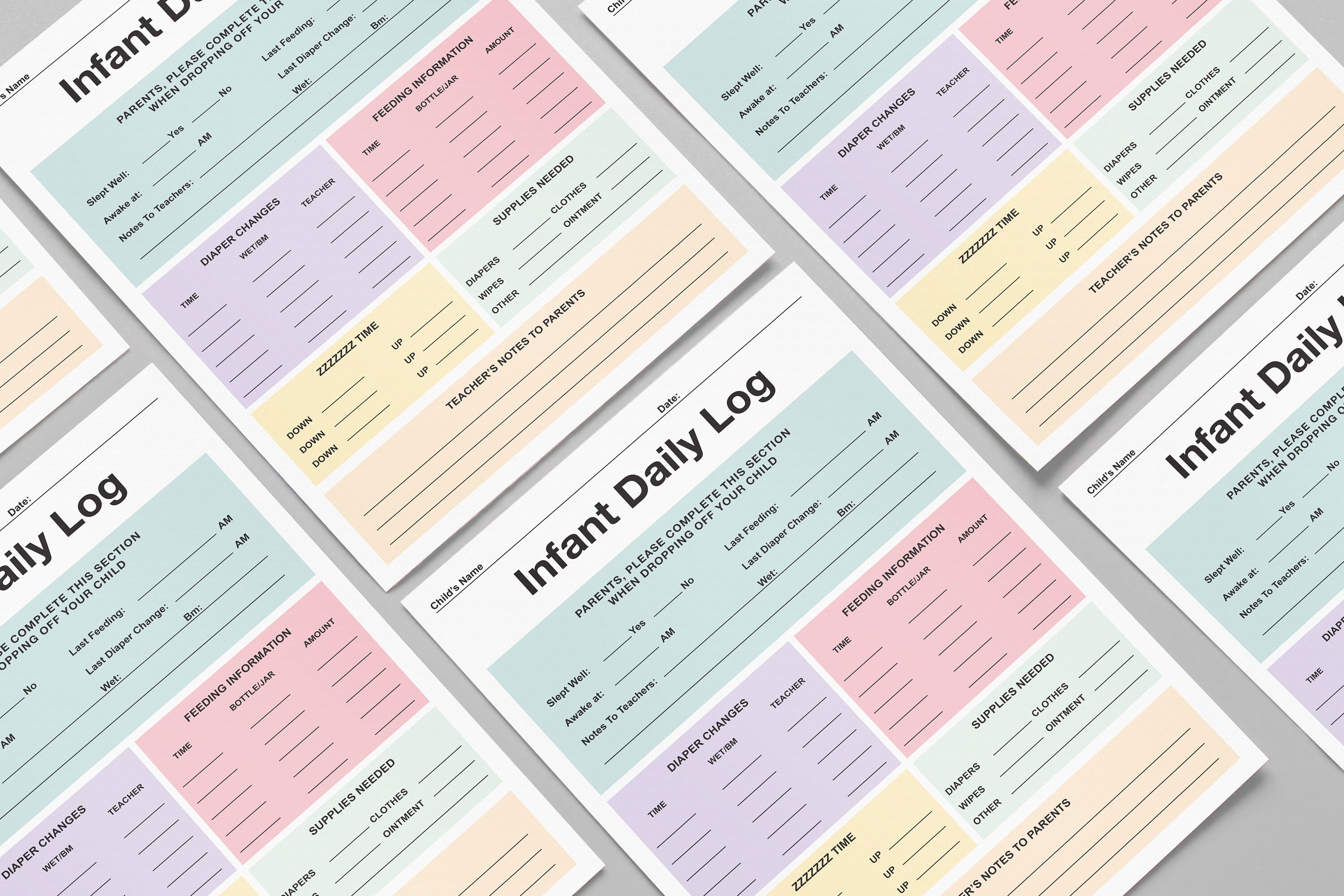 Infant Daily Log,baby Daily Log Book,infant Daily Tracker,daily Infant ...