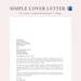 Basic Cover Letter,cover Letter Template,simple Cover Letter,cover ...