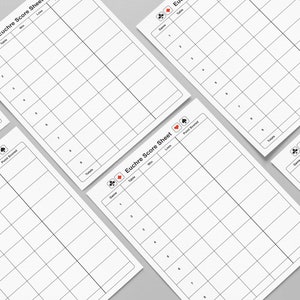 Euchre Score Sheet,euchre Score Cards Printable,euchre Tournament Score ...