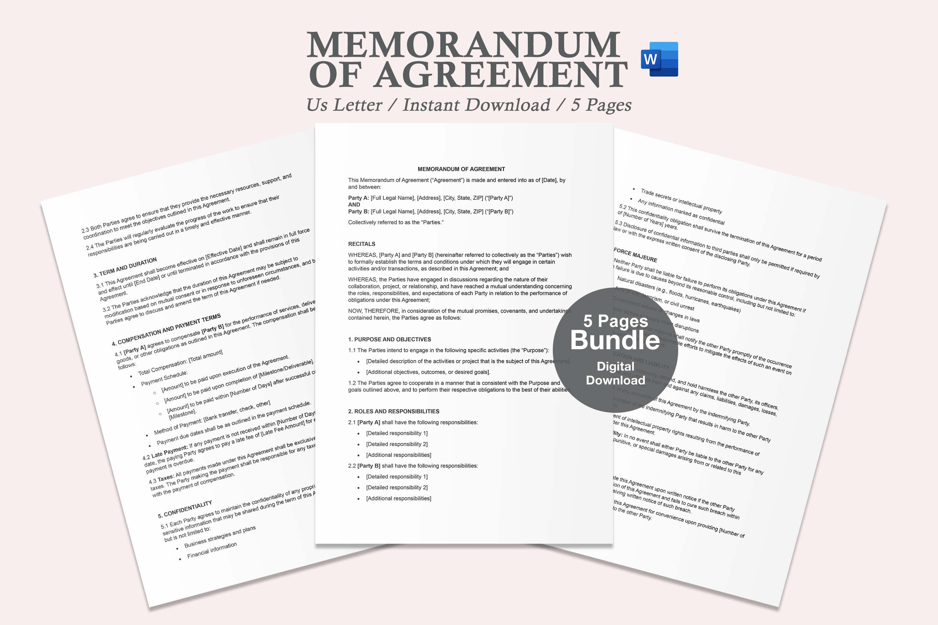 Memorandum of Contract,memorandum of Understanding Template,memo of ...