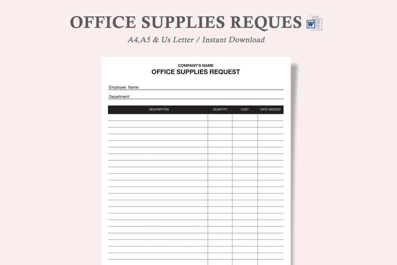 Office supply request form,office supply inventory list,template for ...