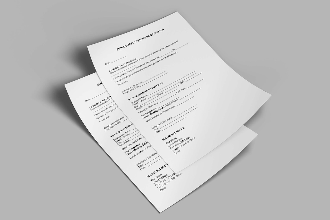 Income Verification Letter,proof of Income Letter,proof of Income ...