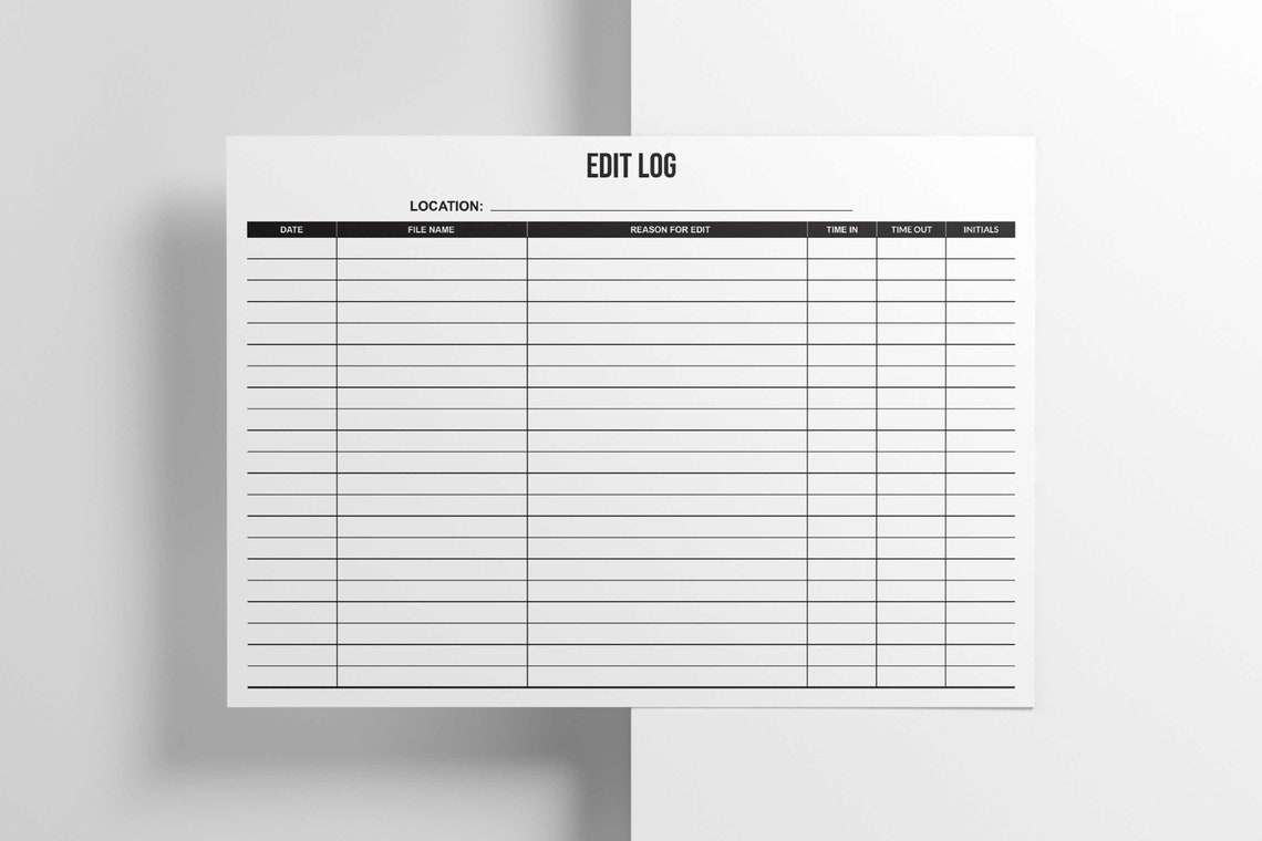 Editable Log Book - Etsy