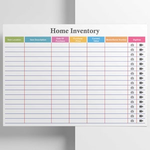 Home Inventory,home Organization,home Management,home Binder,home ...
