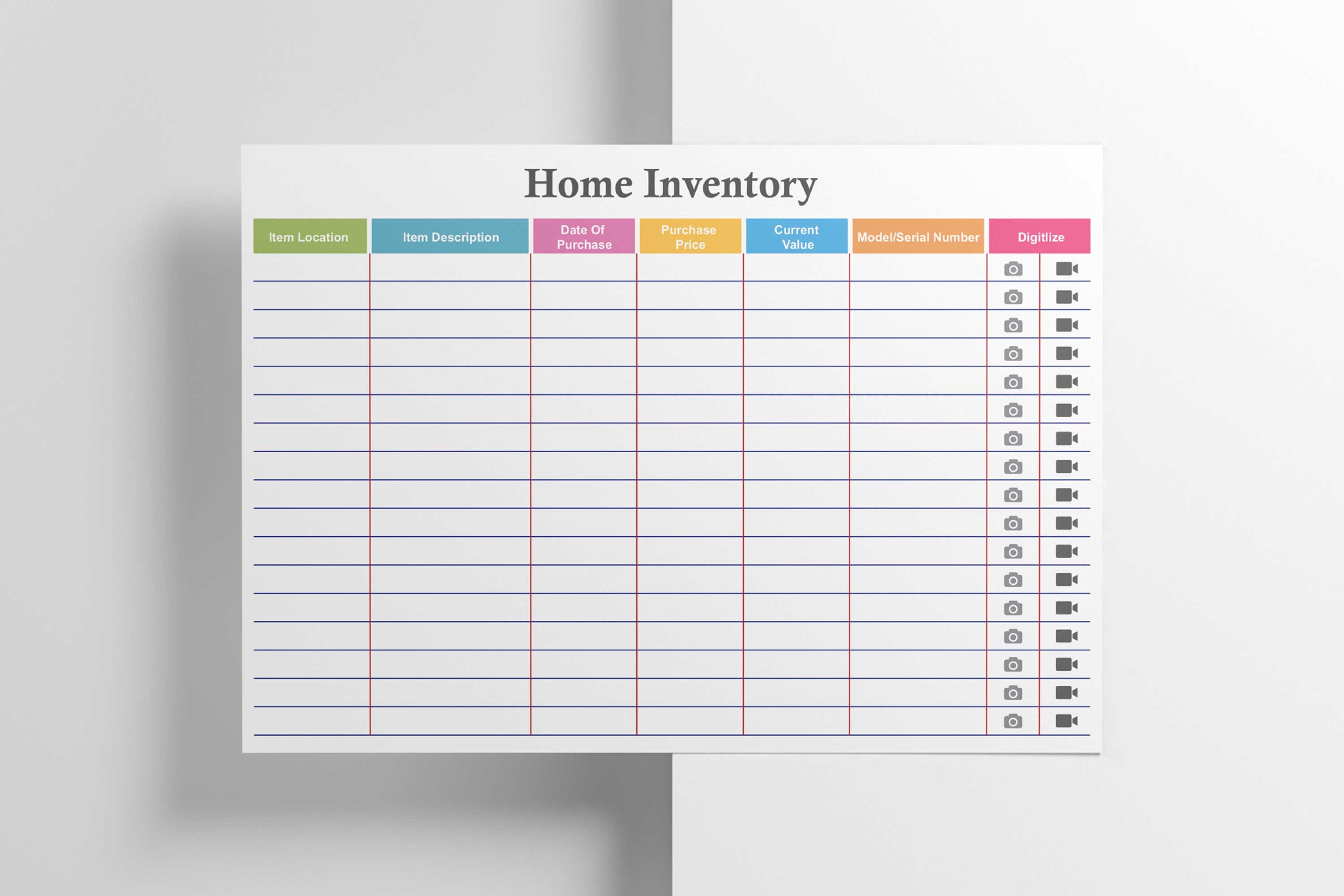 Home Inventory,home Organization,home Management,home Binder,home ...