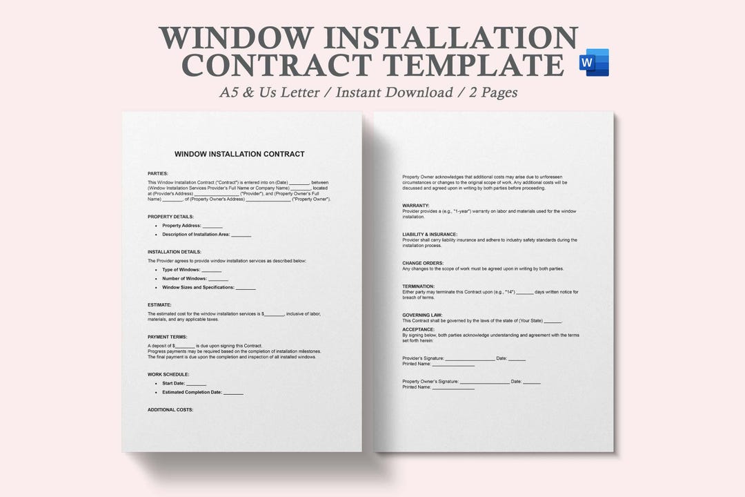 Installation Agreement Sample,installation Contract Template ...