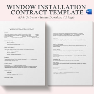 Installation Agreement Sample,installation Contract Template ...