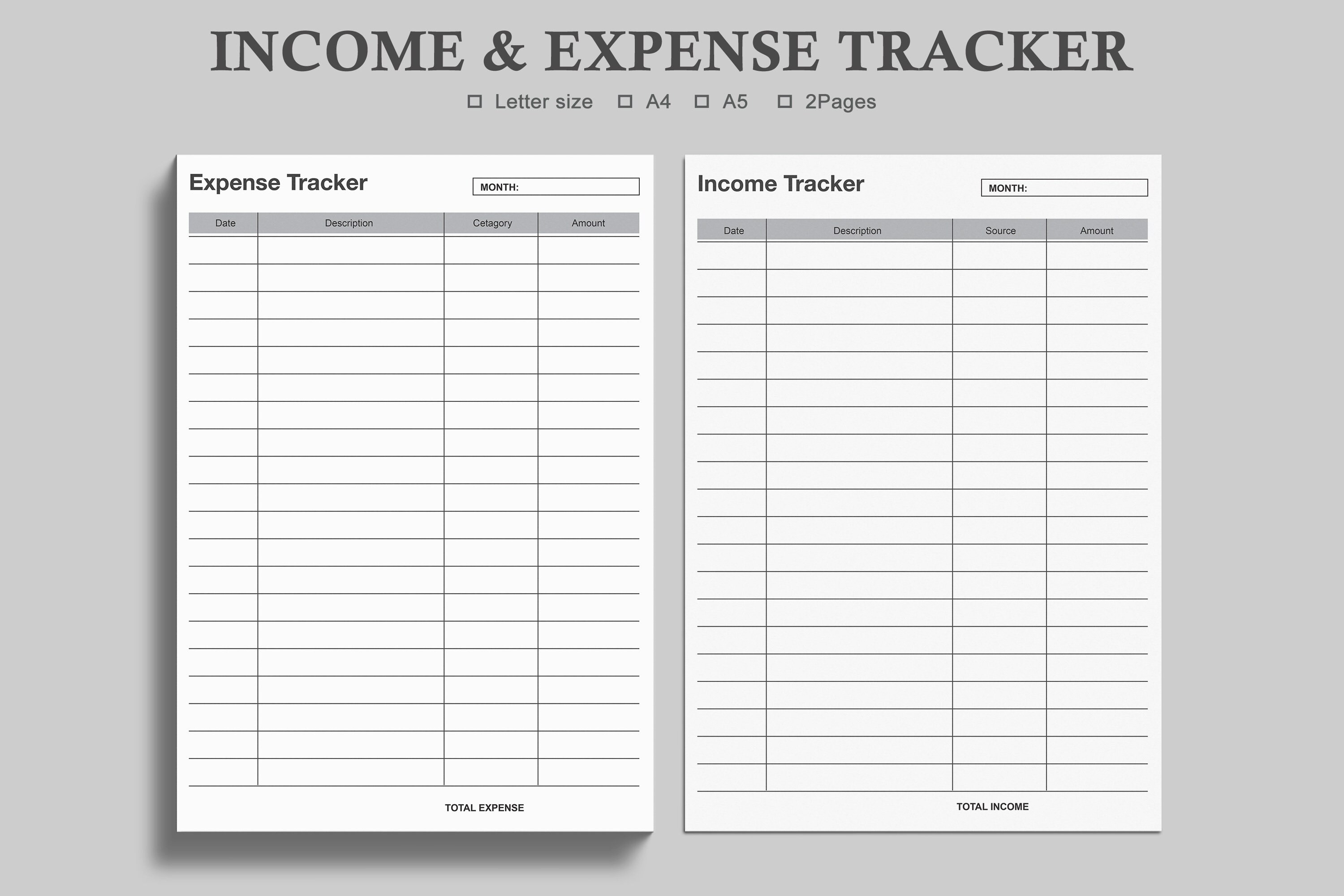Income Tracker,expense Tracker,money Tracker,spending Tracker,expense ...