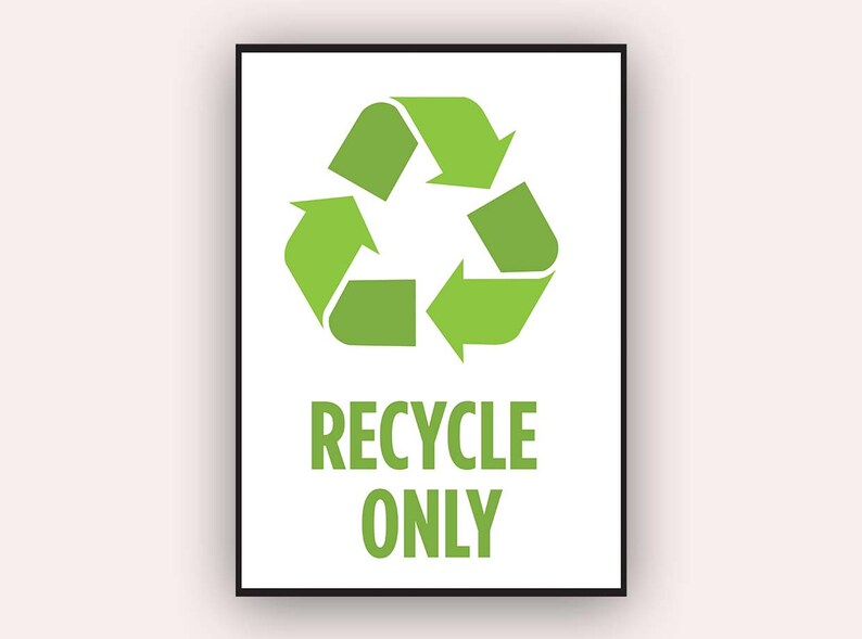 Recycle Sign,recycle Poster,recycle Sign Printable,print Recycle Sign ...