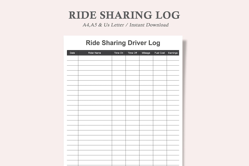 Driver Log,driver Log Sheet,driving Hours Log,drivers Hours Log Book ...