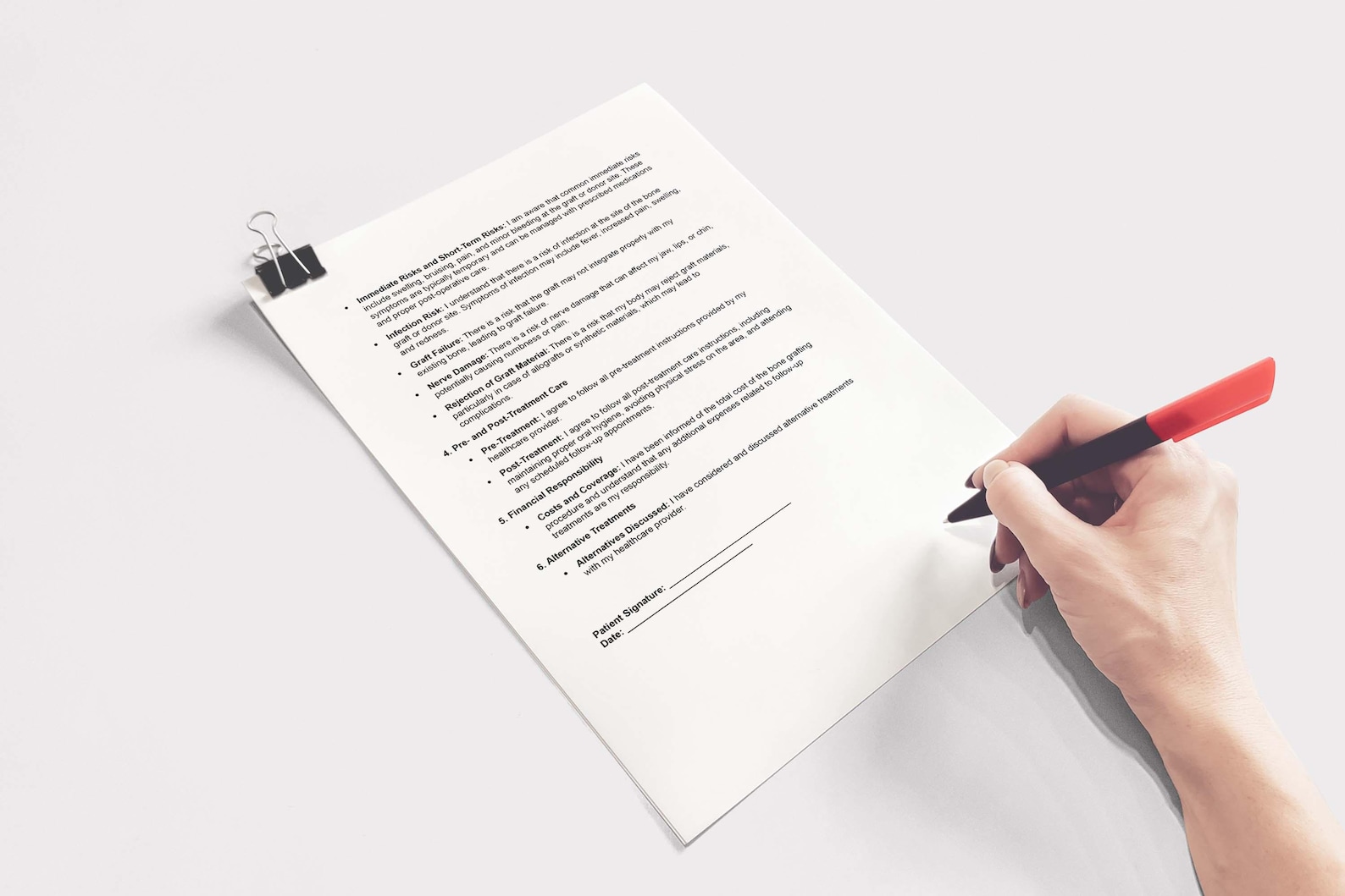 Bone Graft Consent Form,consent Form for Bone Graft,dental Bone Graft ...
