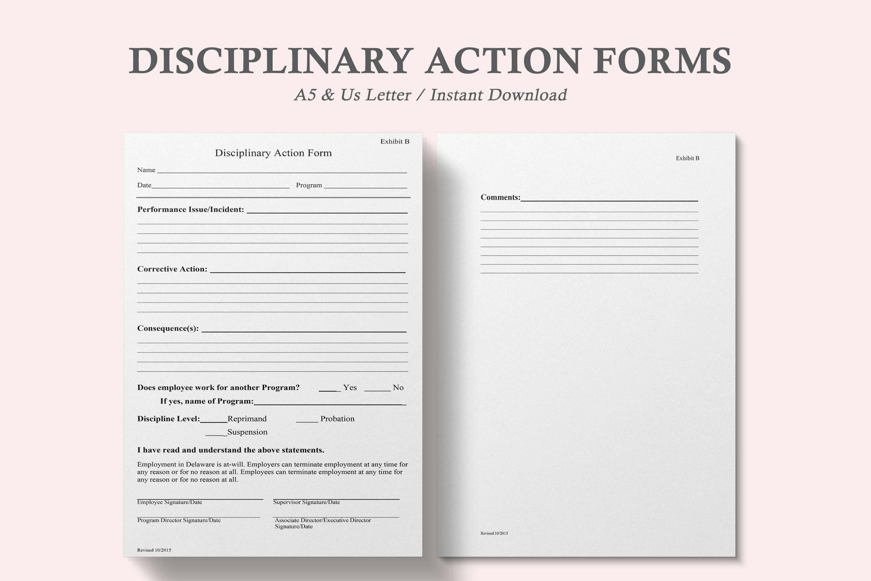 Disciplinary Action Forms,employee Warning Notice,employee Write up ...