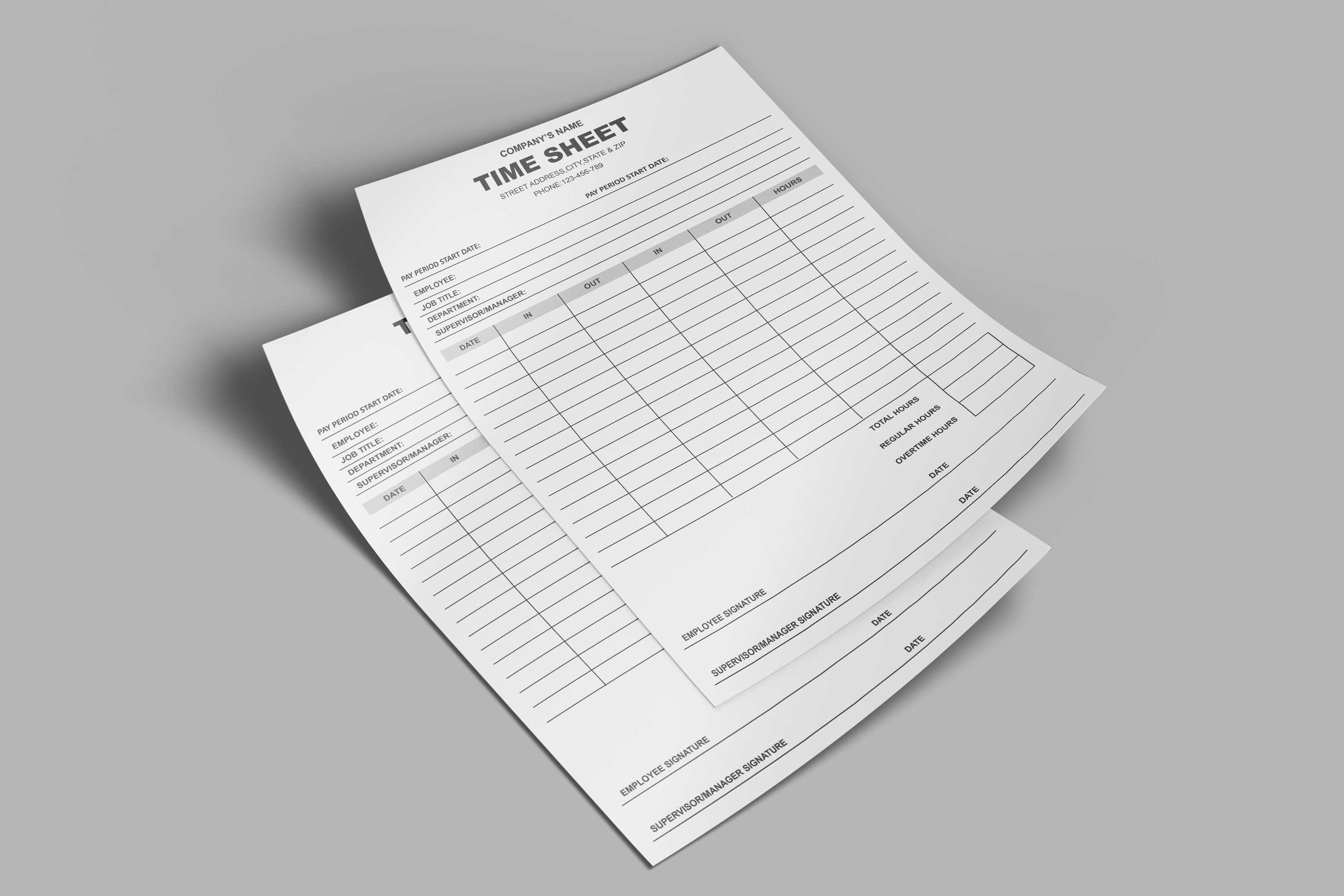 employee-time-sheet-printable-formtimesheettime-logemployee-etsy